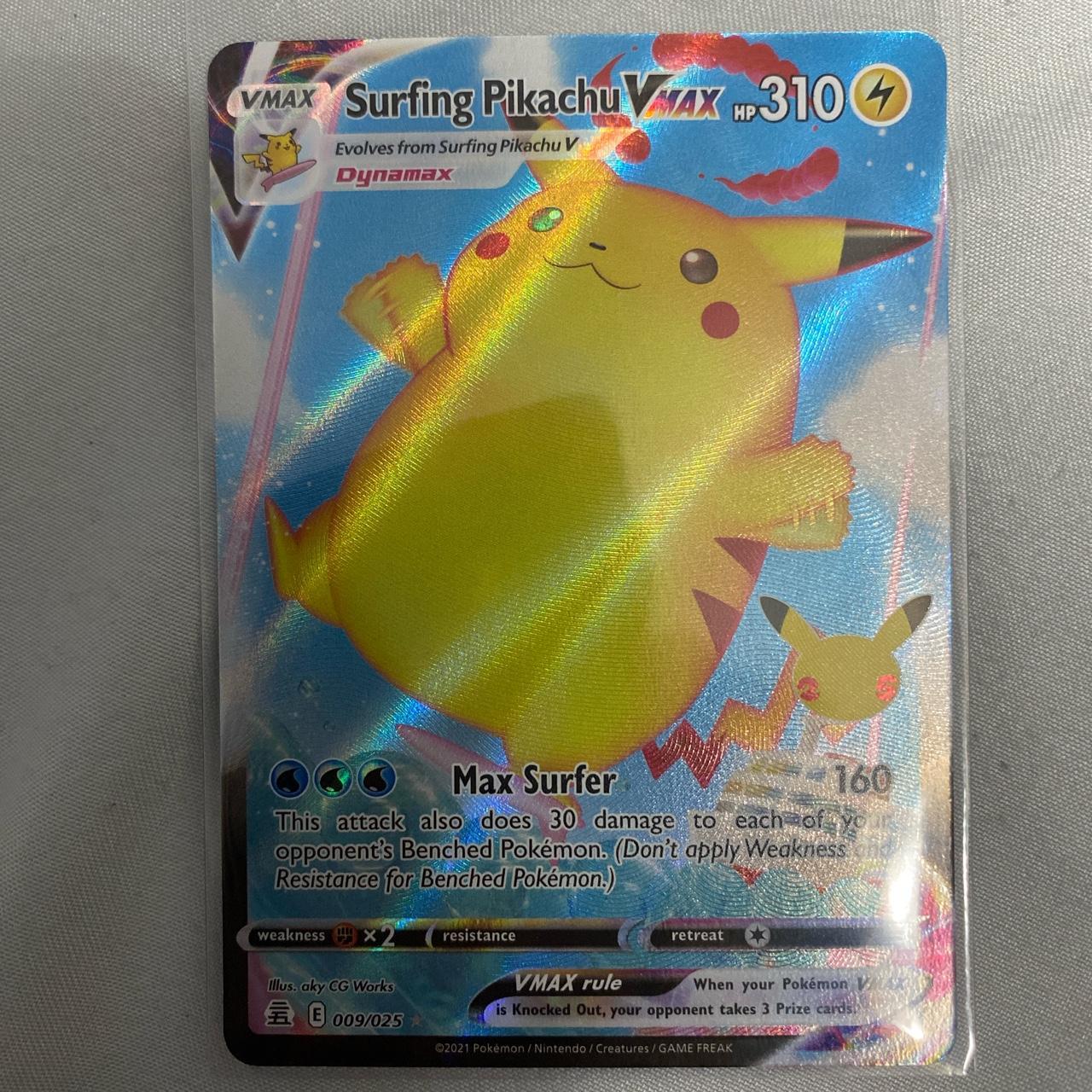 Surfing Pikachu Vmax 009/025 holo ultra... - Depop