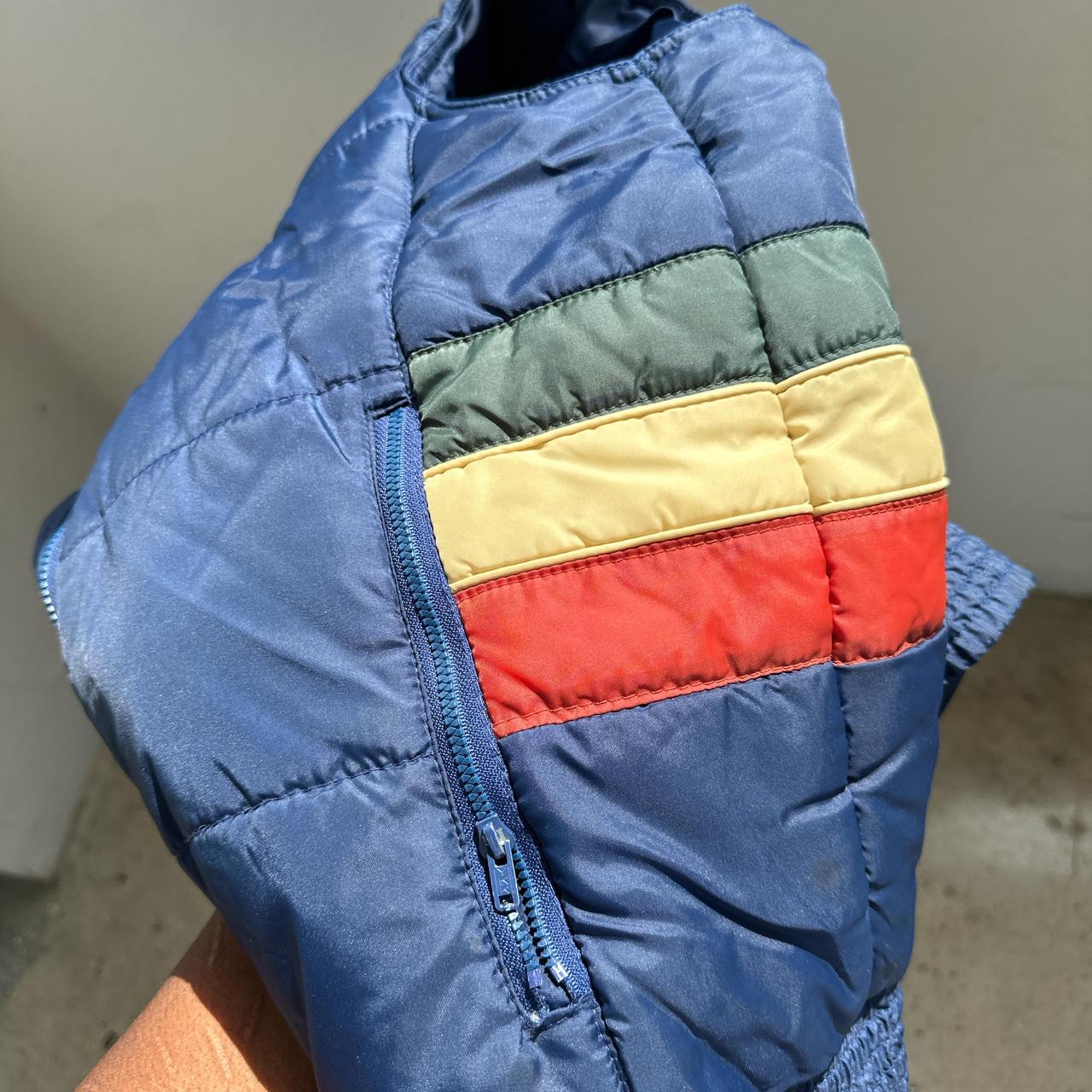 Vintage colorblock puffer vest brand: deep north... - Depop