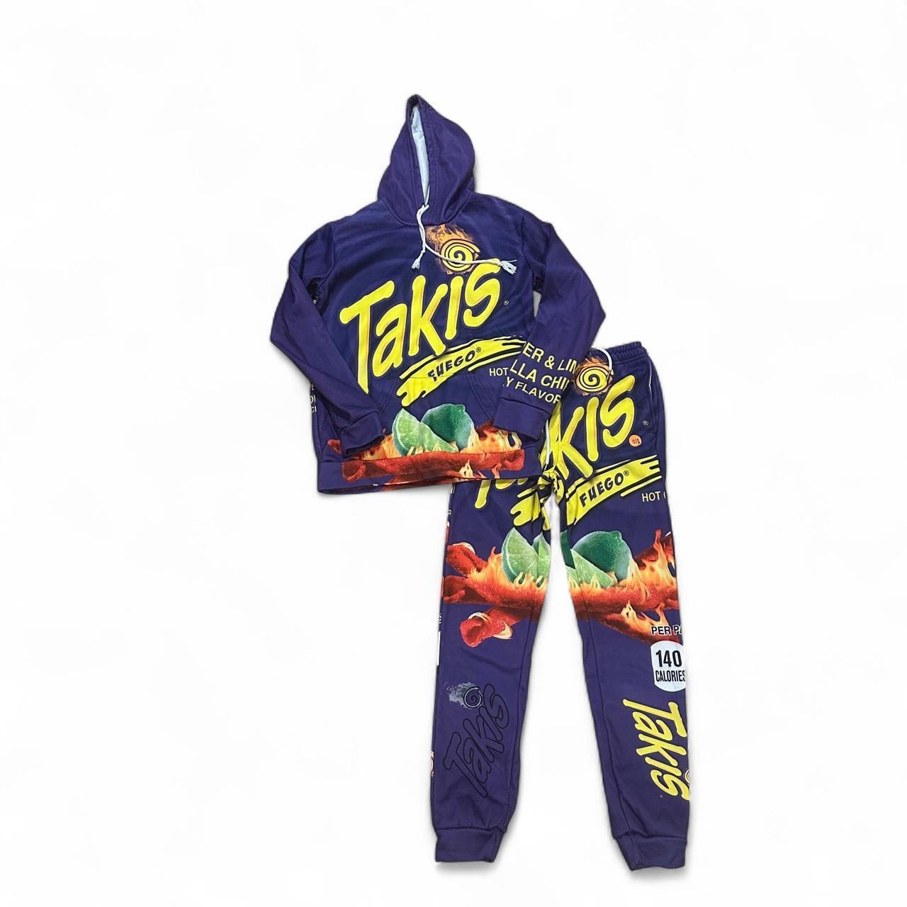 takis chip sweat set, size small sweatshirt and... | Depop