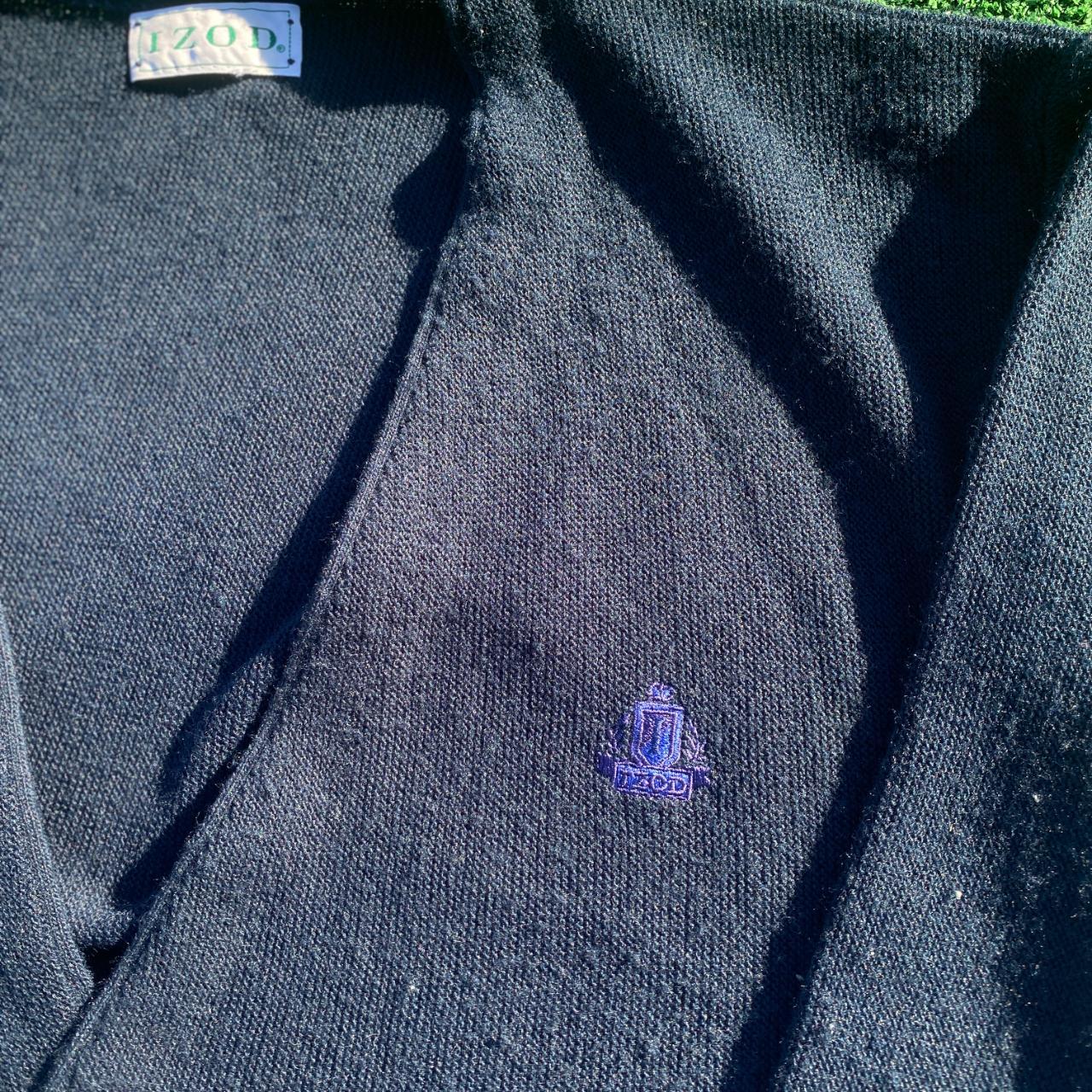 80's Izod Navy Blue Cardigan great essential some... - Depop