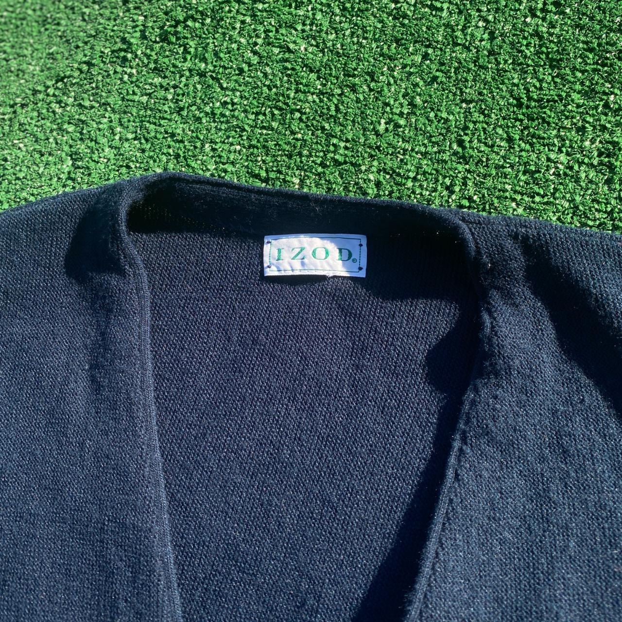 80's Izod Navy Blue Cardigan great essential some... - Depop