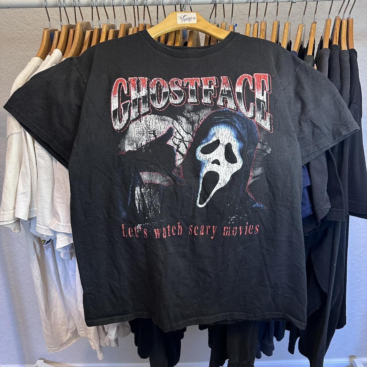 2000s Ghostface let’s watch movies tee Y2K Halloween... - Depop
