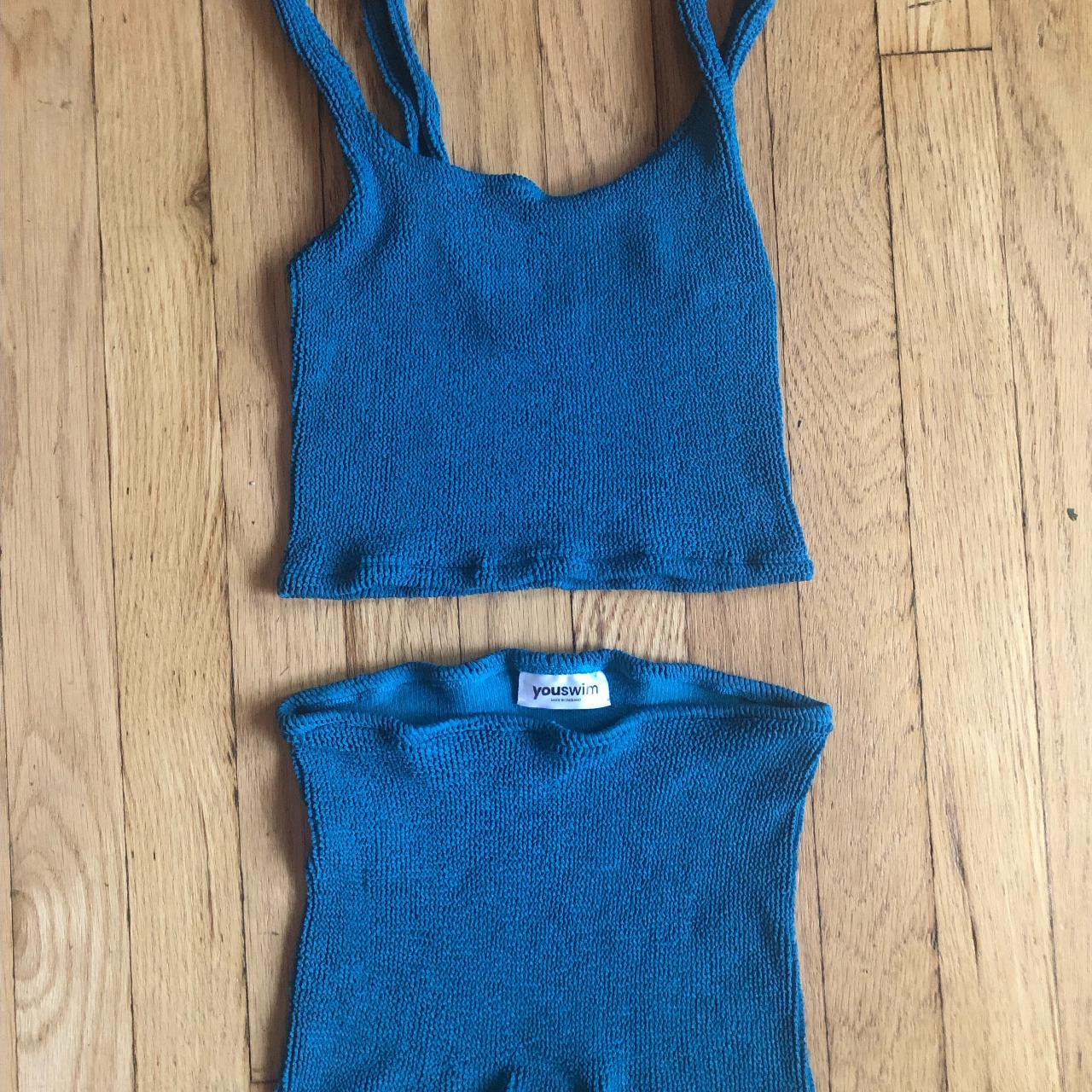 Women's Blue Swimsuit-one-piece | Depop