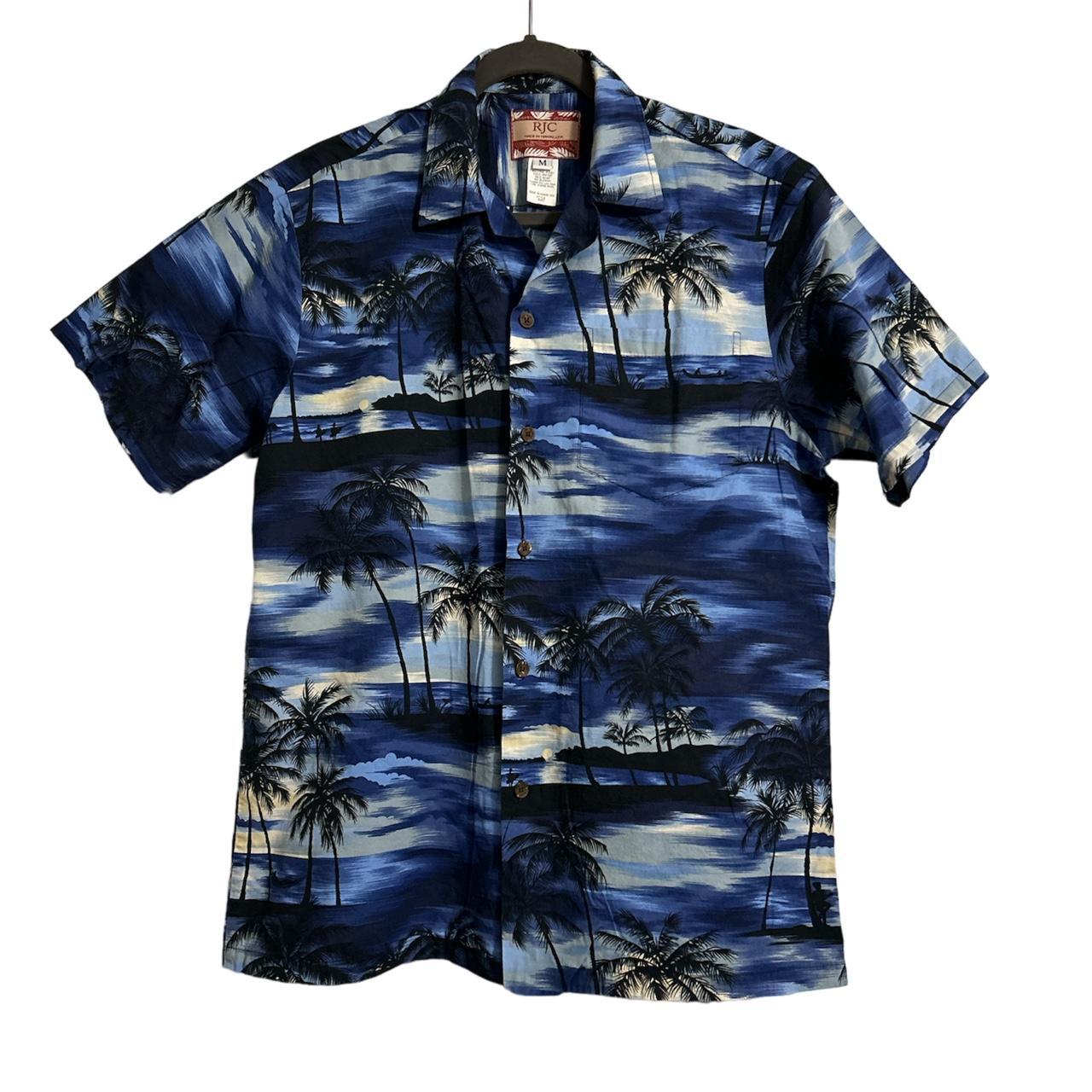 Vintage RJC Hawaiian Shirt Tropical Sunset... - Depop
