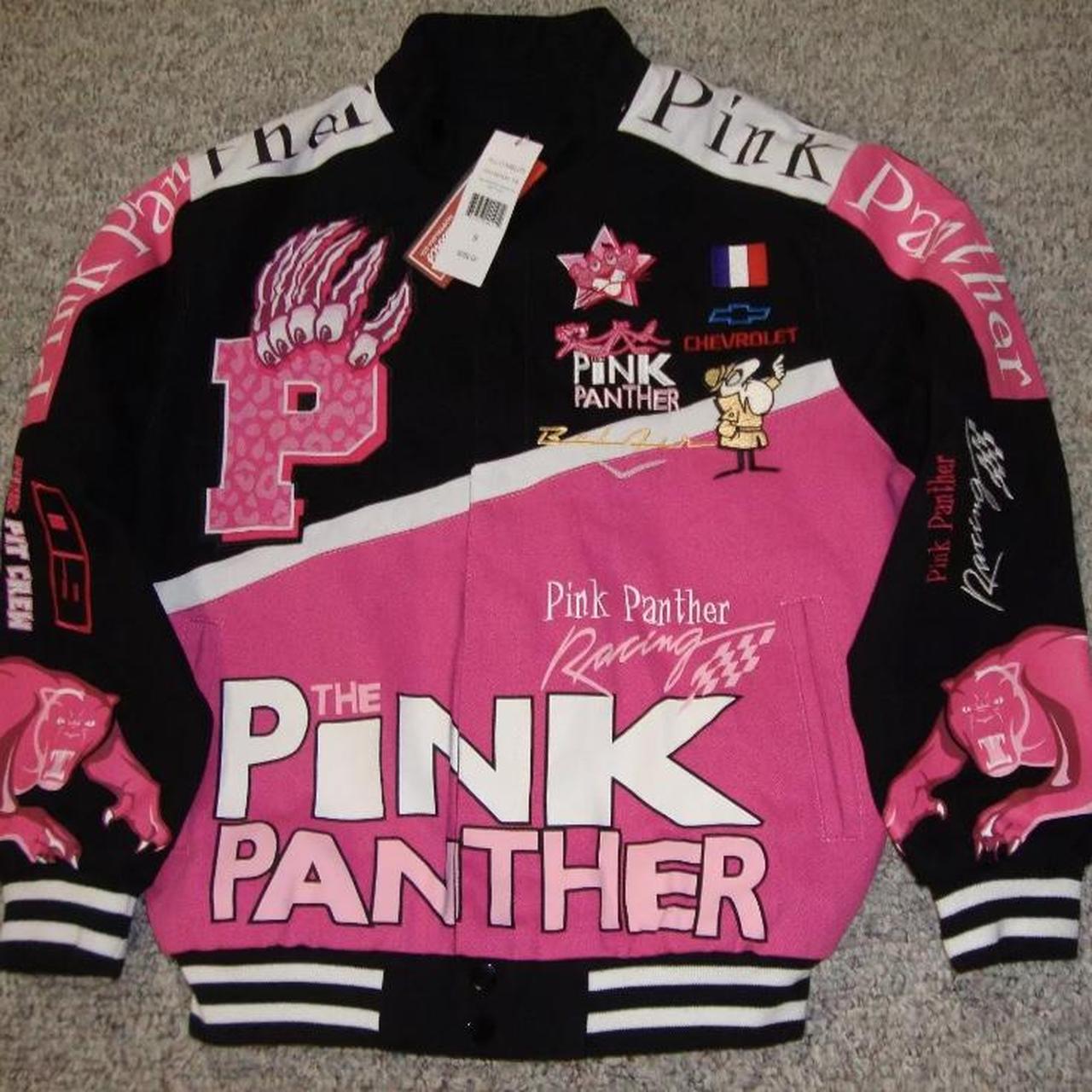 NEW WITH TAGS Pink Panther Racing Jacket... - Depop