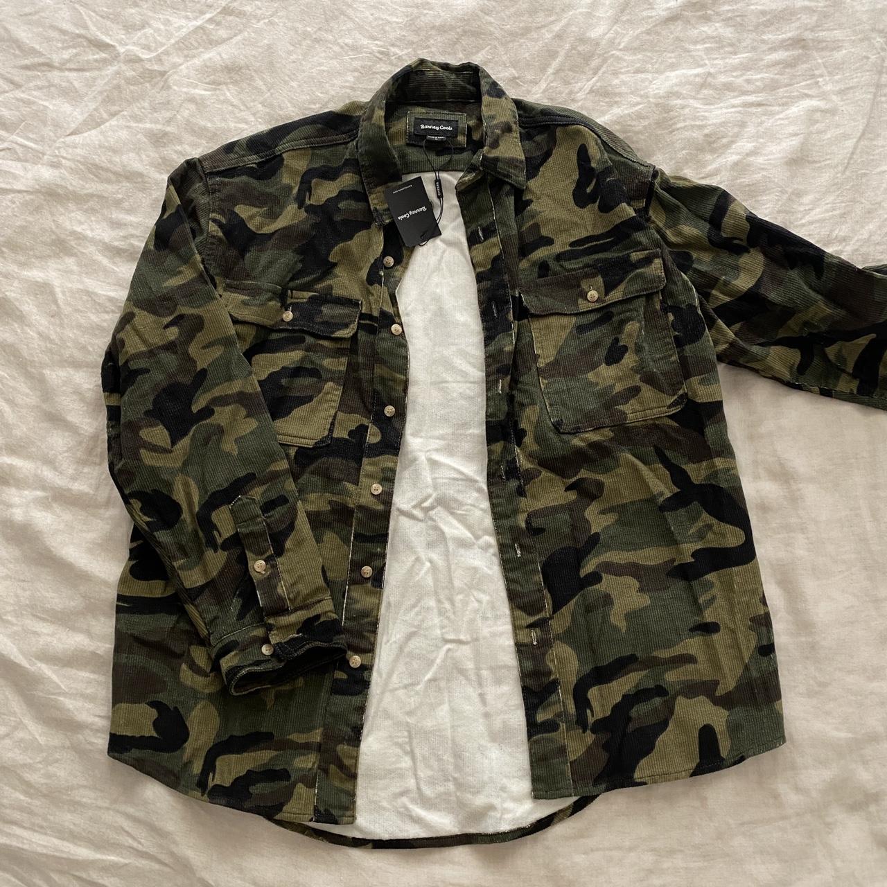 Barney Cools camo light corduroy shirt jacket Size... - Depop