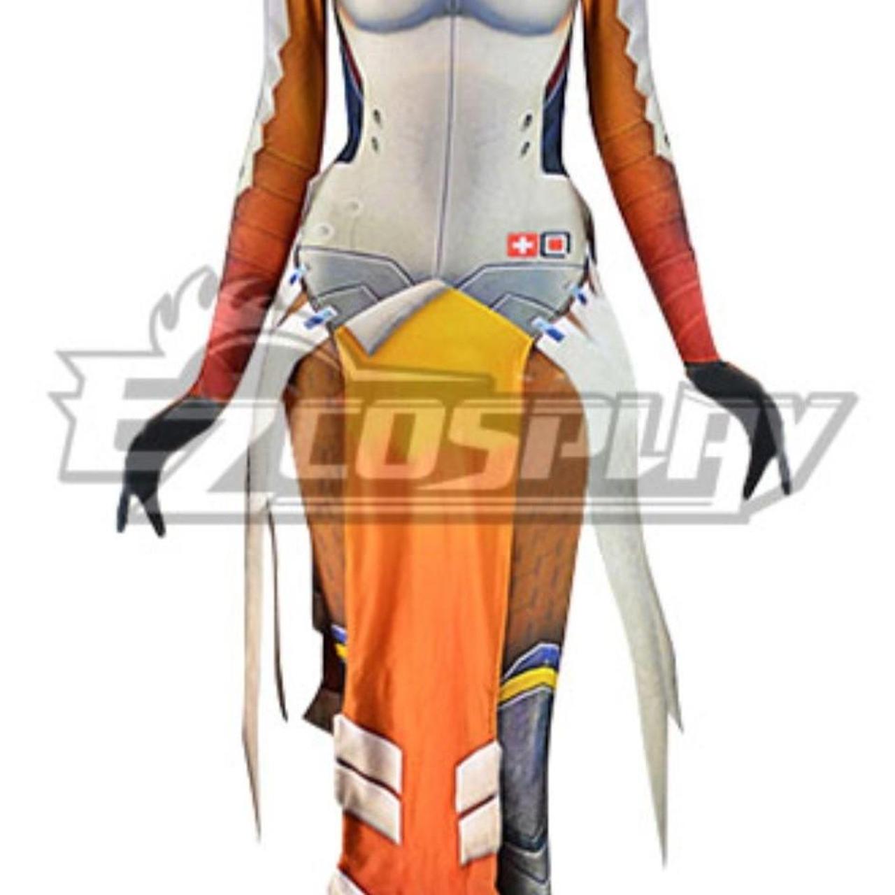 This Overwatch Mercy spandex cosplay suit with... - Depop
