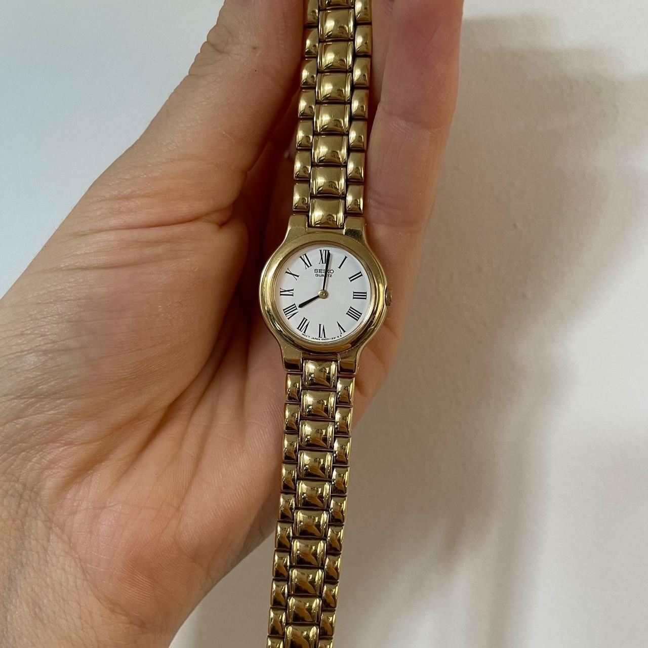 Vintage Seiko Quartz Women Wrist Watch Gold... - Depop