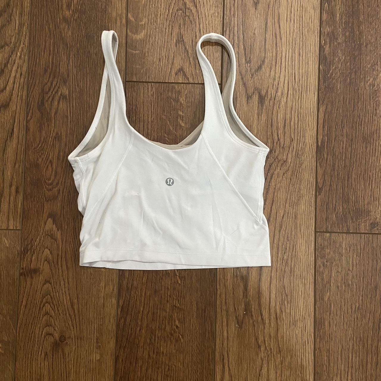 White align lululemon tank. Has some piling and a... - Depop