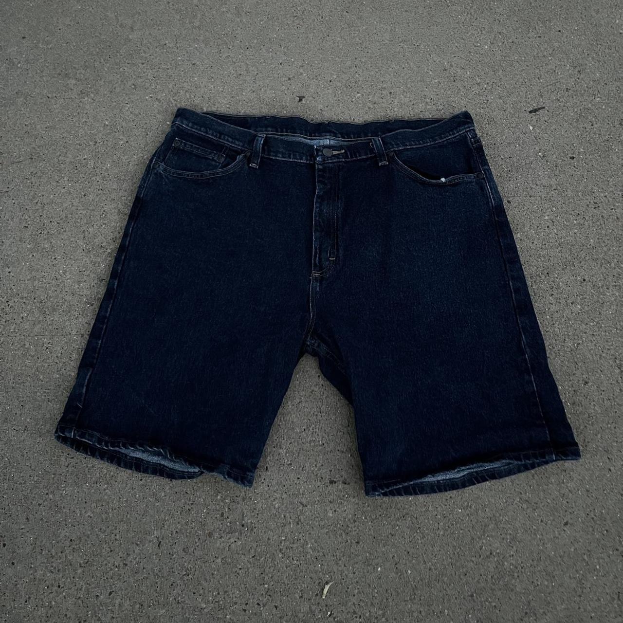 Wrangler Jorts Dark Denim Color Size 38 - Depop