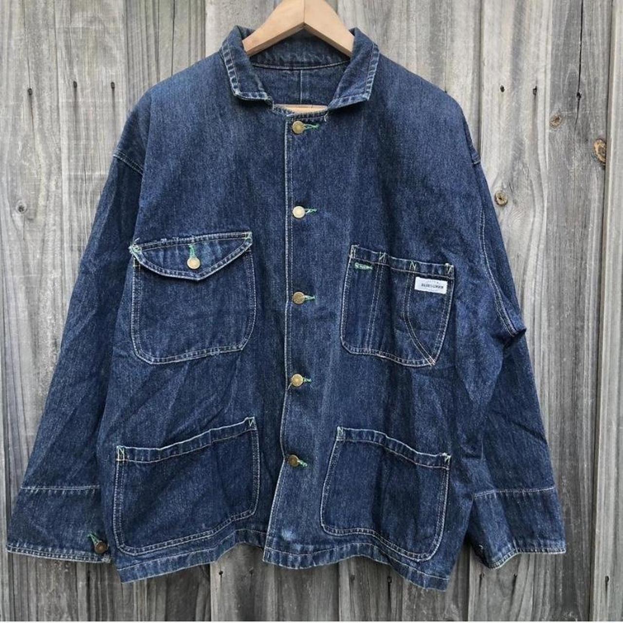 True vintage 1980s blue union denim jacket - Depop
