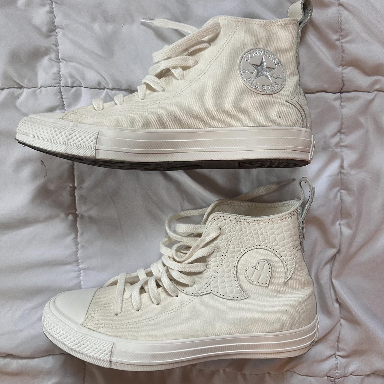 Chuck Taylor All Star Western high top in vintage... - Depop