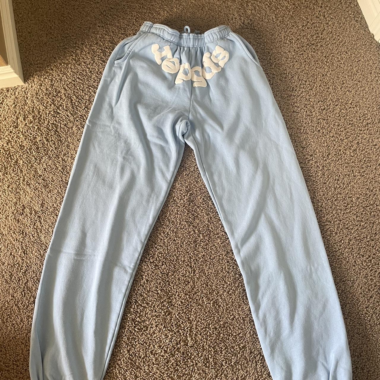 SP5DER SKY BLUE SWEATS S,M NEW AUTHENTIC - Depop