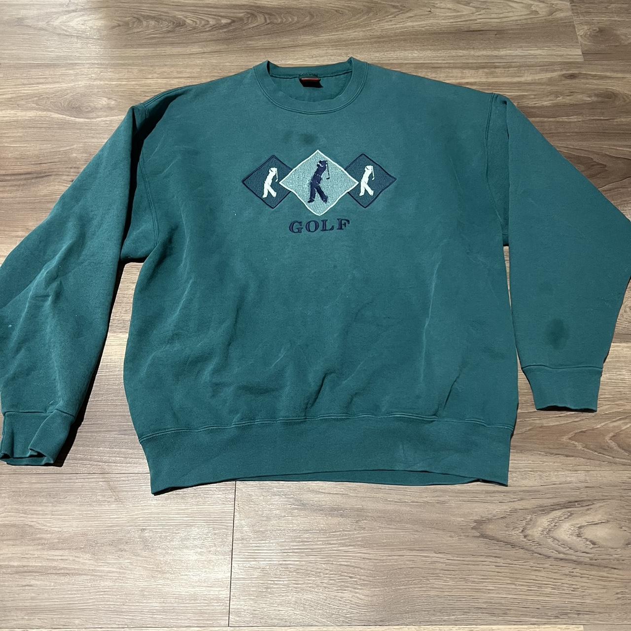 Crazy Vintage Golf Crew neck Size L Some Flaws... - Depop