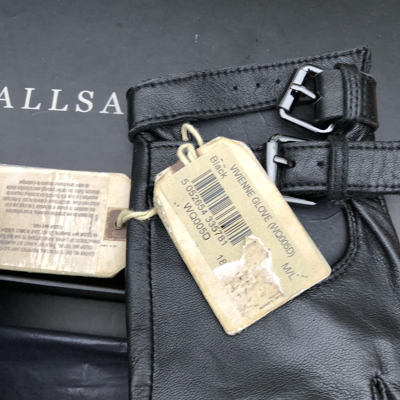 Allsaints soft black leather driving gloves M/L New... - Depop