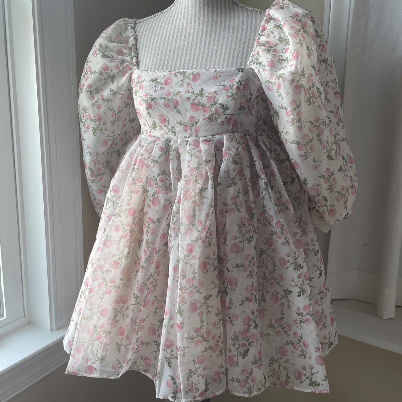 REVERSIBLE Cottagecore Puff Dress 🩷🤍 Selkie/Dolls... - Depop