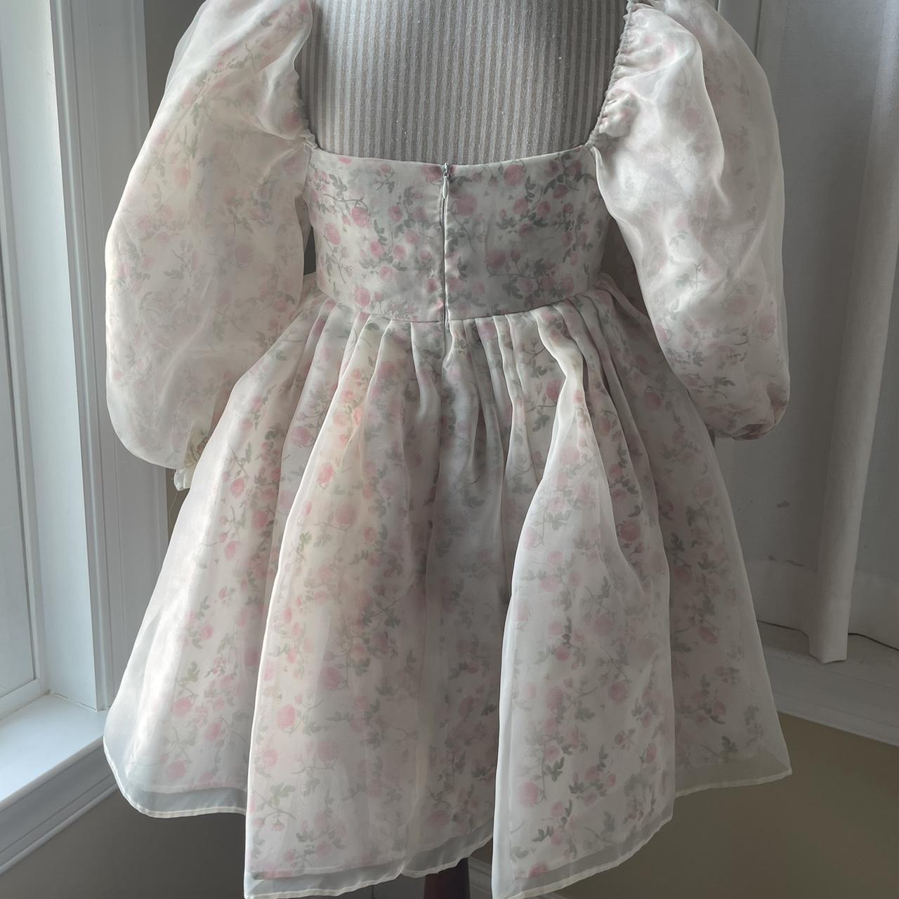 REVERSIBLE Cottagecore Puff Dress 🩷🤍 Selkie/Dolls... - Depop