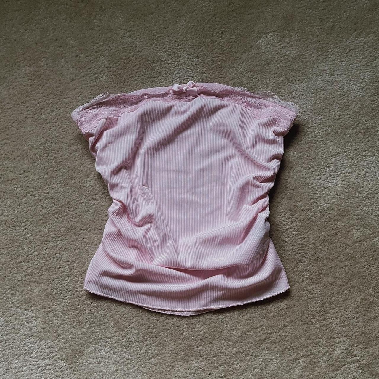 Coquette Pastel Pink Tube Top Shein ♡Size:... - Depop