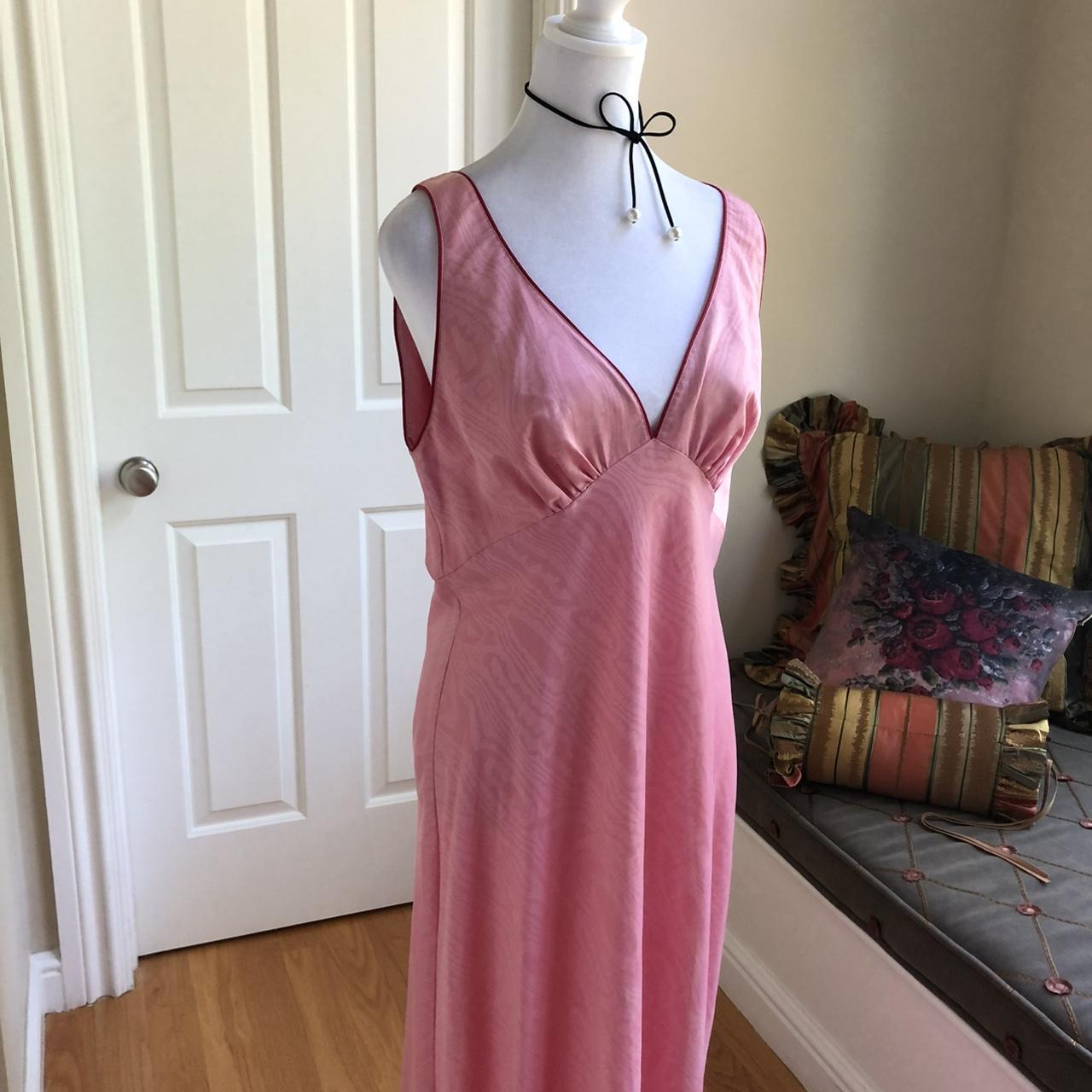 Fernando Sanchez Maxi Dress Vintage in Pink Pattern... - Depop