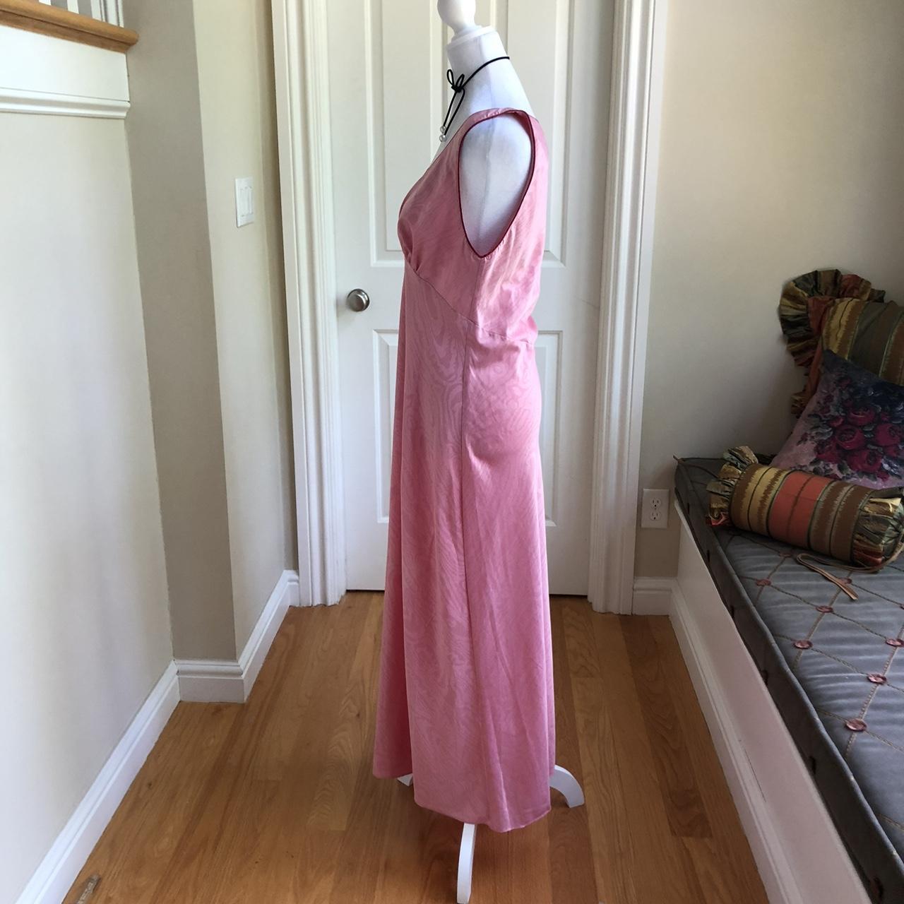 Fernando Sanchez Maxi Dress Vintage in Pink Pattern... - Depop