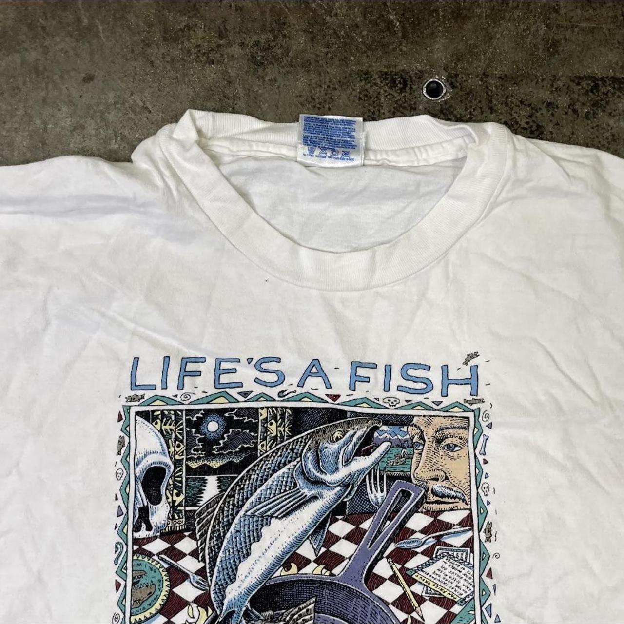 Life’s a Fish Funny Fishing Tee T-shirt Mens Many Sizes - Depop