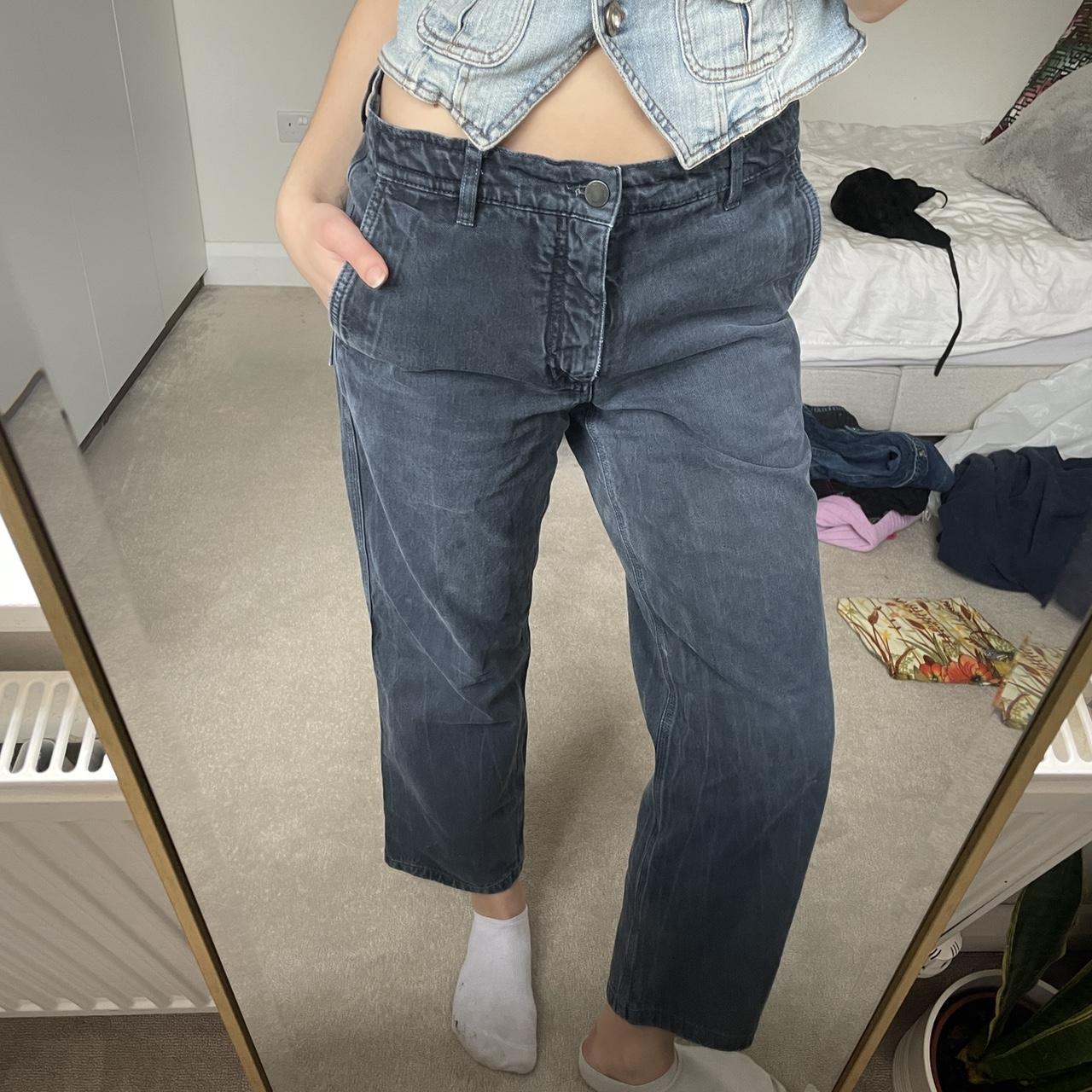 Women's Blue and Grey Jeans | Depop