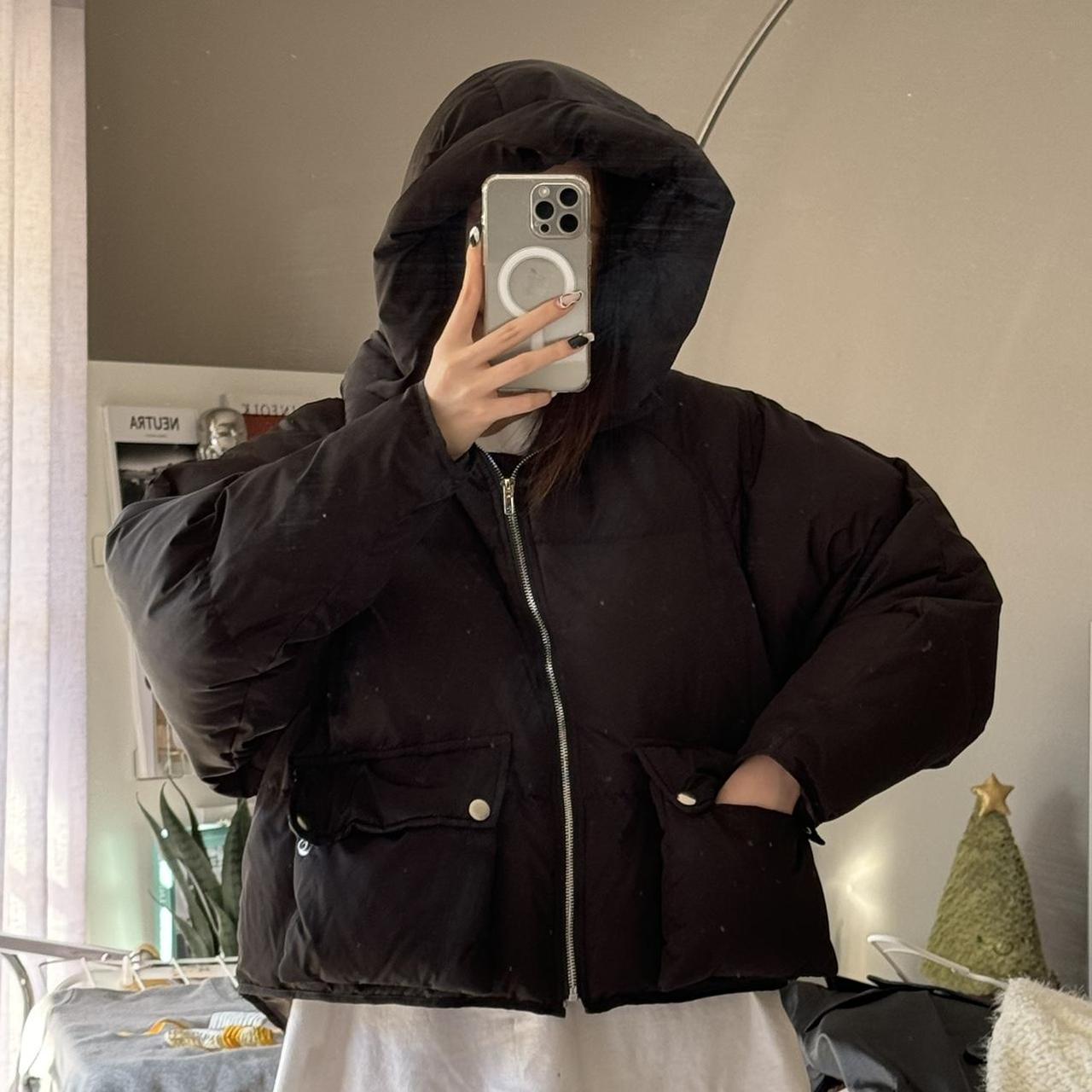 Oversized Hooded Puffer Jacket Worn a couple times.... - Depop