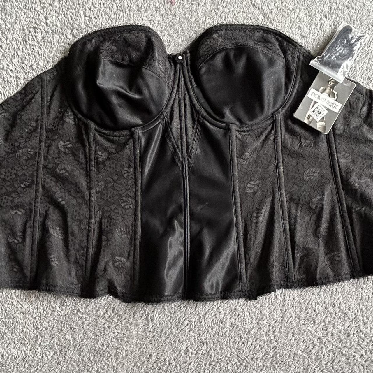 All Black lace Lined corset Perfect for halloween... - Depop