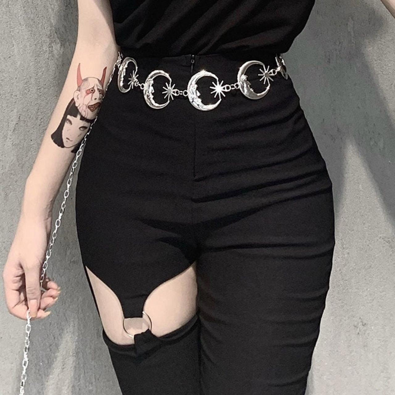 ♥ Gothic Moon Waist Chain, Punk Moon High Waist... - Depop