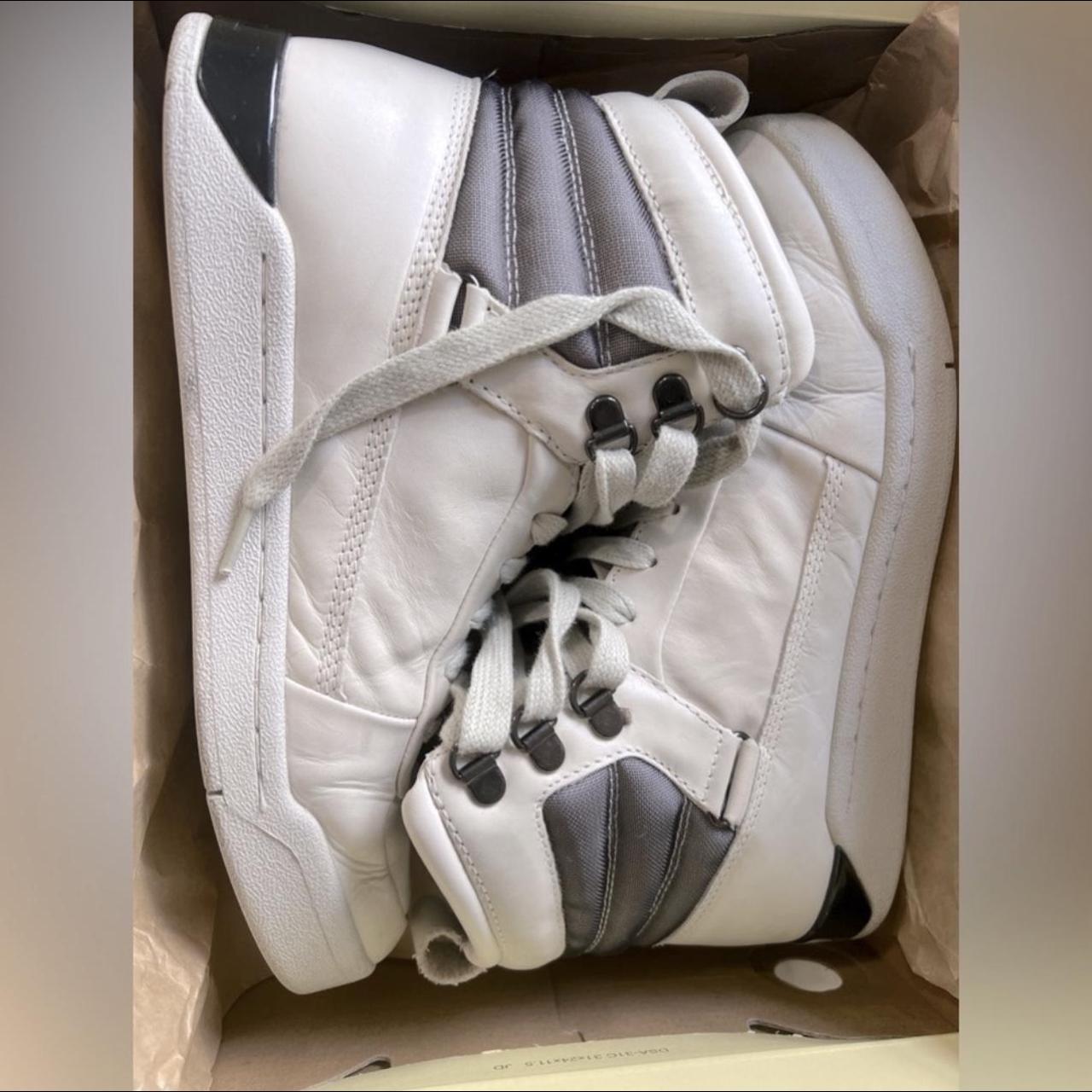 Diesel Diamond “Tempus” Gray Leather High Top Sneakers - Depop