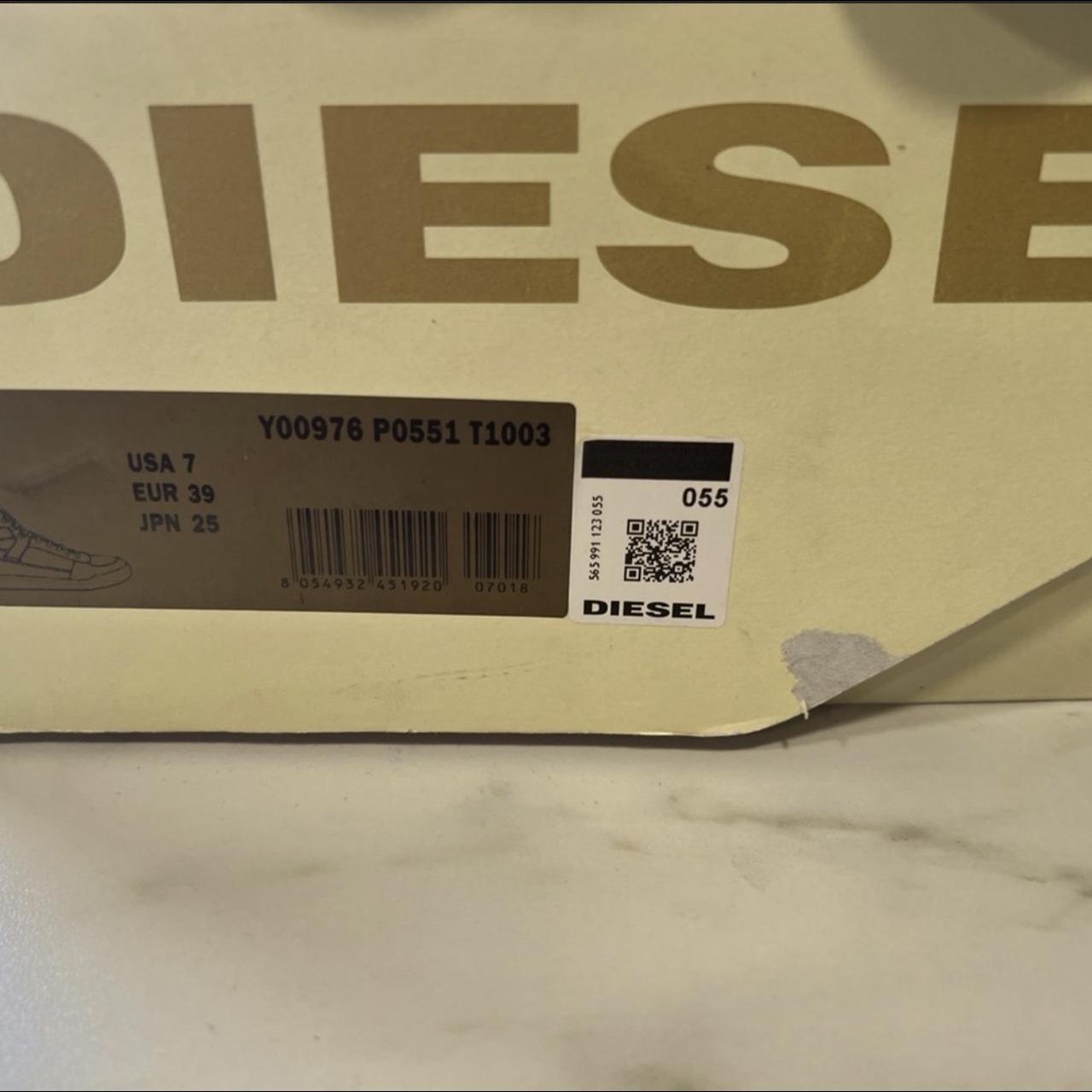 Diesel Diamond “Tempus” Gray Leather High Top Sneakers - Depop