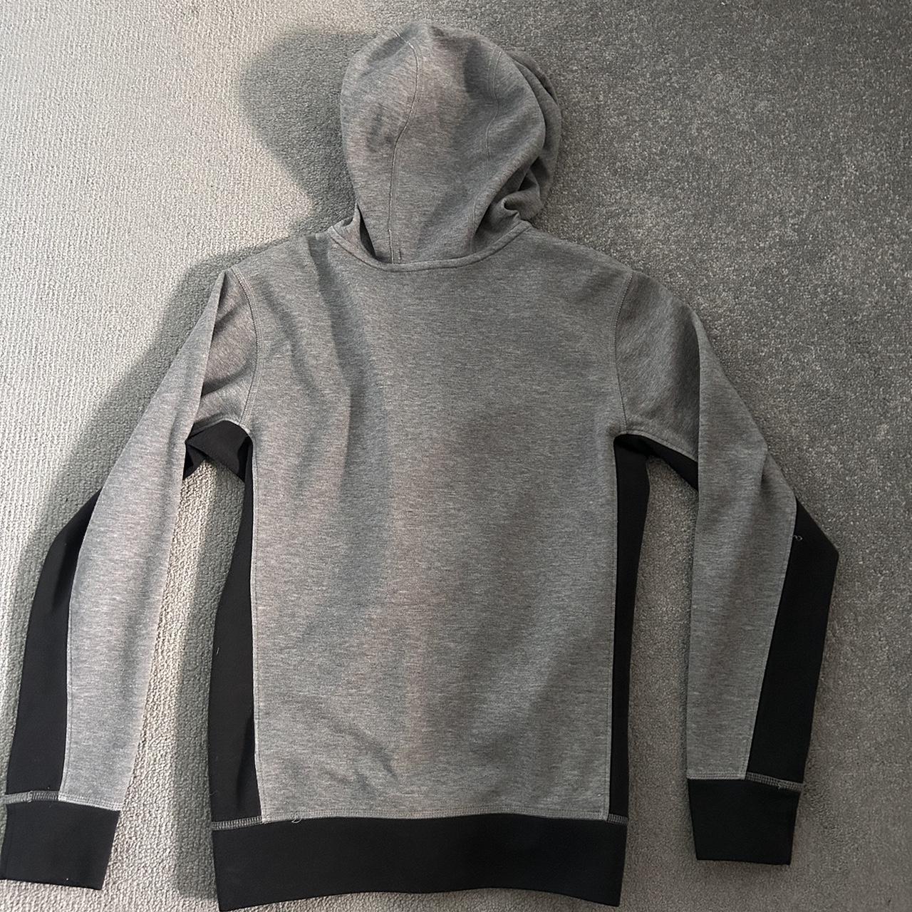 Grey North Face Zip Up Hoodie - Depop