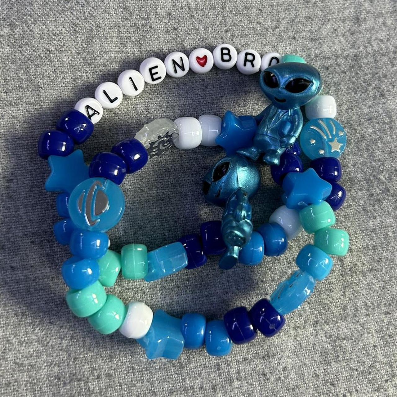 ALIEN BRO! kandi single duo pack $5 ️NO REFUNDS ️MUST... - Depop