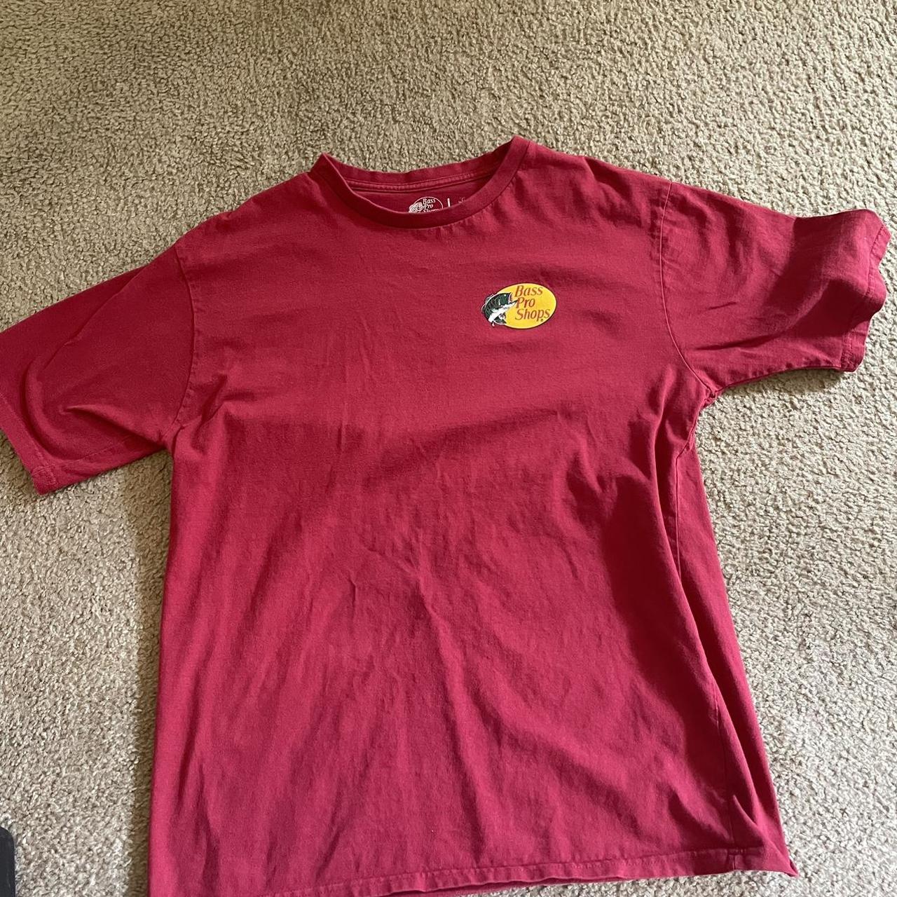 Red Bass Pro Shop Shirt Size L Nice color and great... - Depop