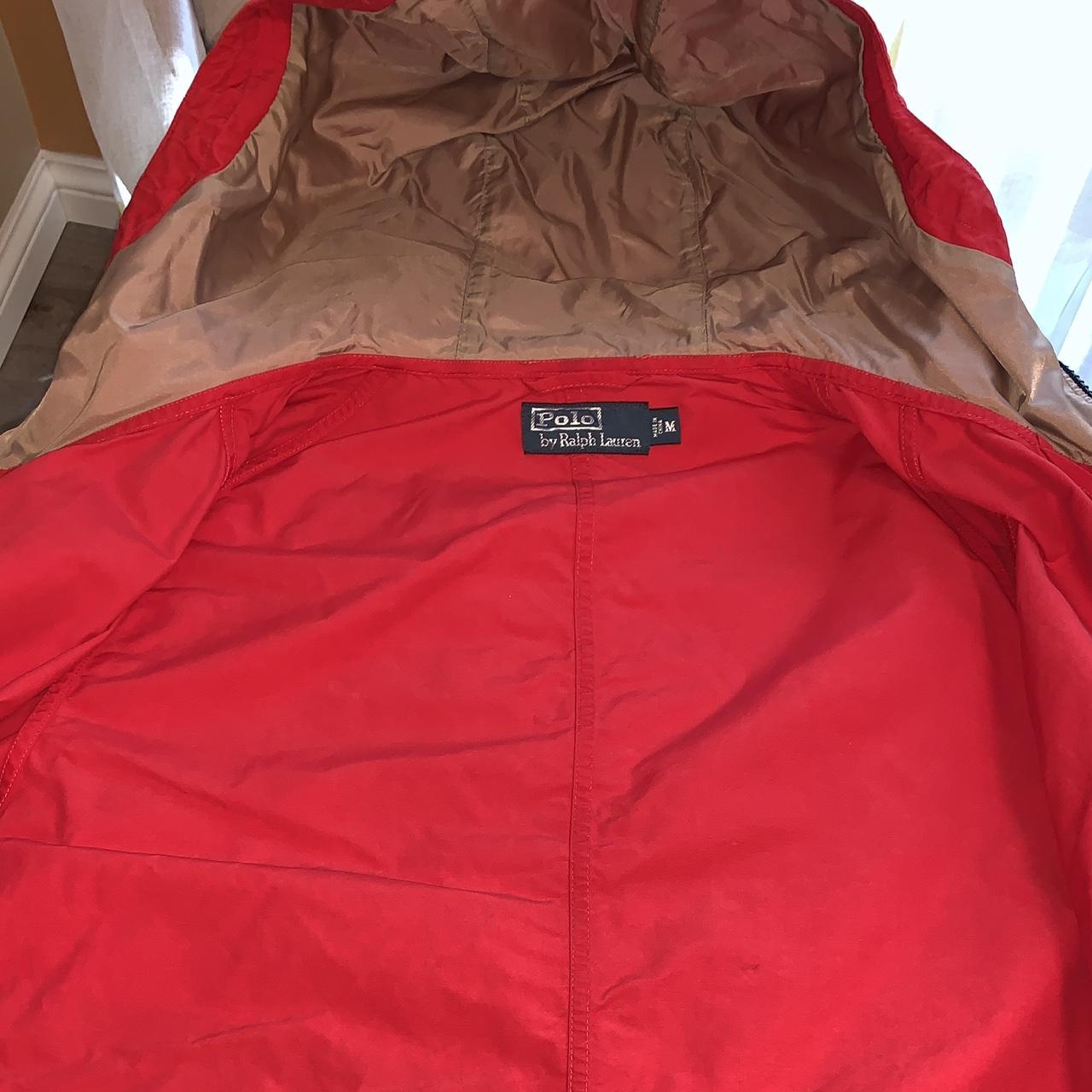 Polo by Ralph Lauren Rainjacket/Windbreaker Red &... - Depop