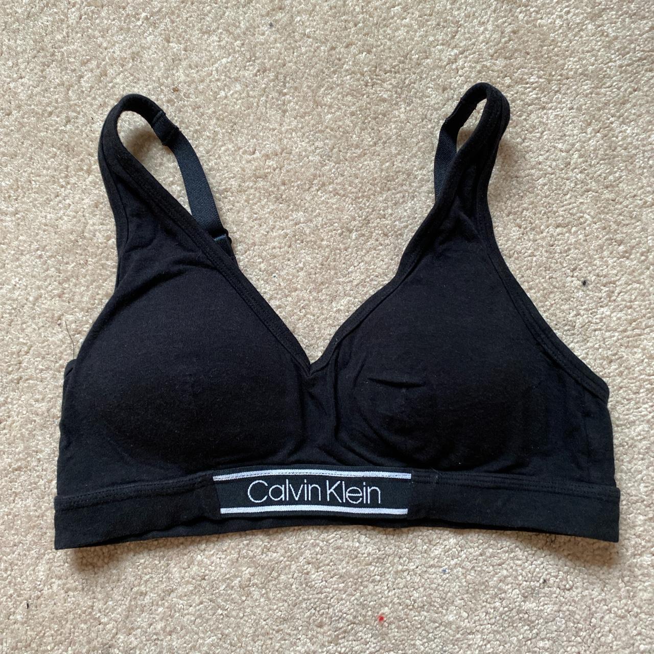 calvin klein sports bra tag is cut out but it’s a... - Depop