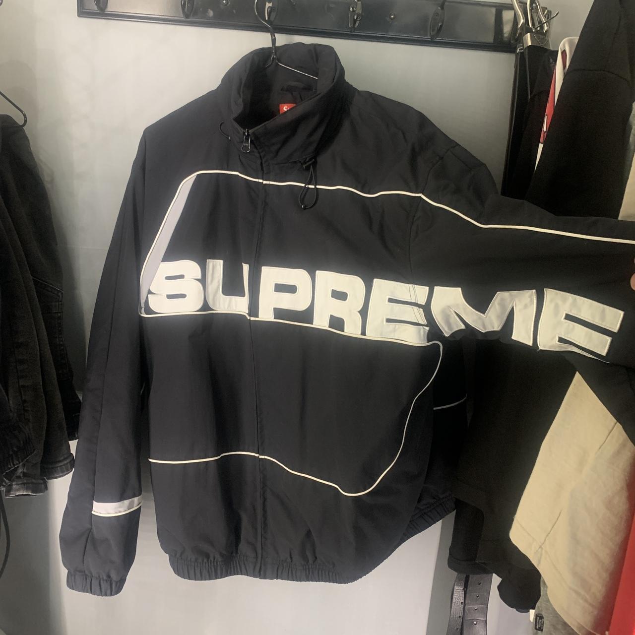 Supreme S Panel Track Jacket - Black Excellent... - Depop