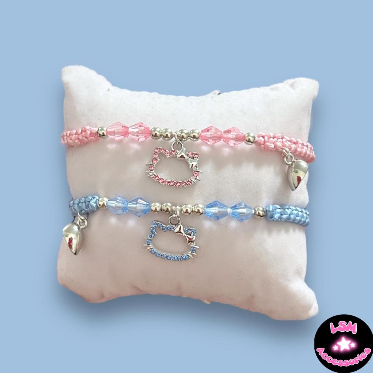 matching hello kitty bracelets 🩷🩵 includes 2... - Depop