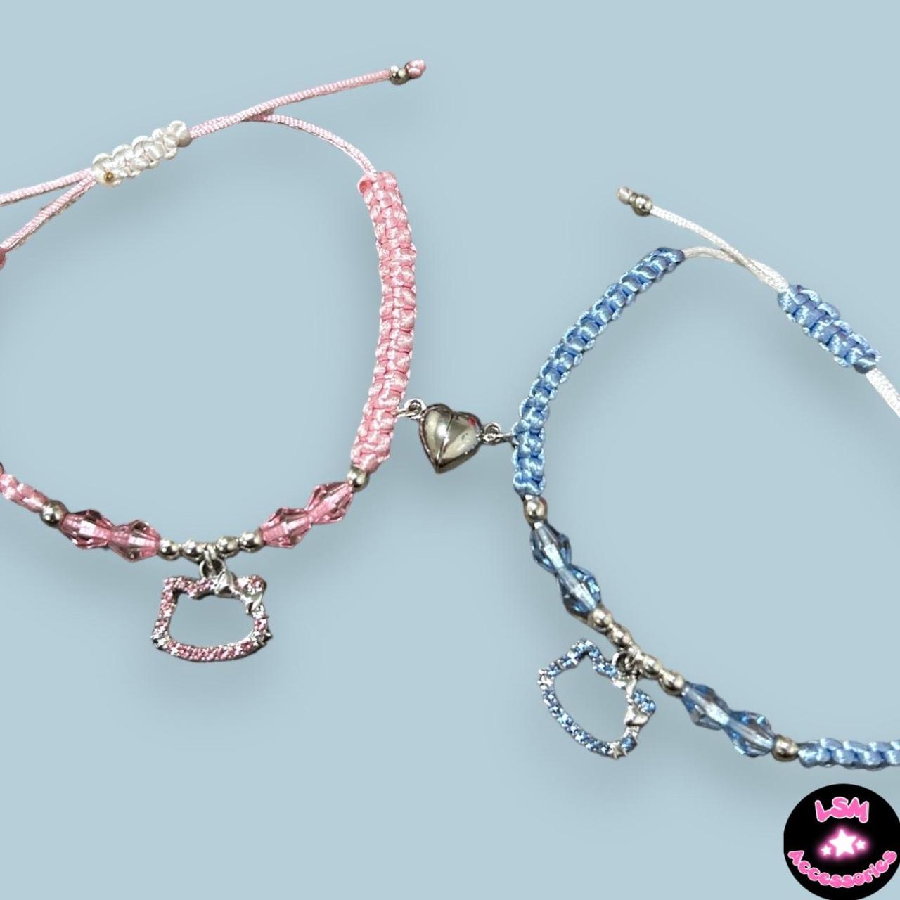 matching hello kitty bracelets 🩷🩵 includes 2... - Depop