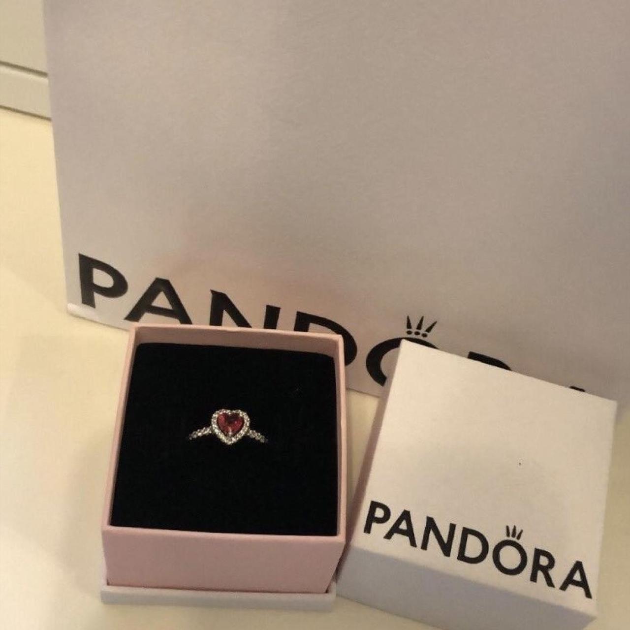 Pandora red heart ring Brand new, never worn- all... - Depop