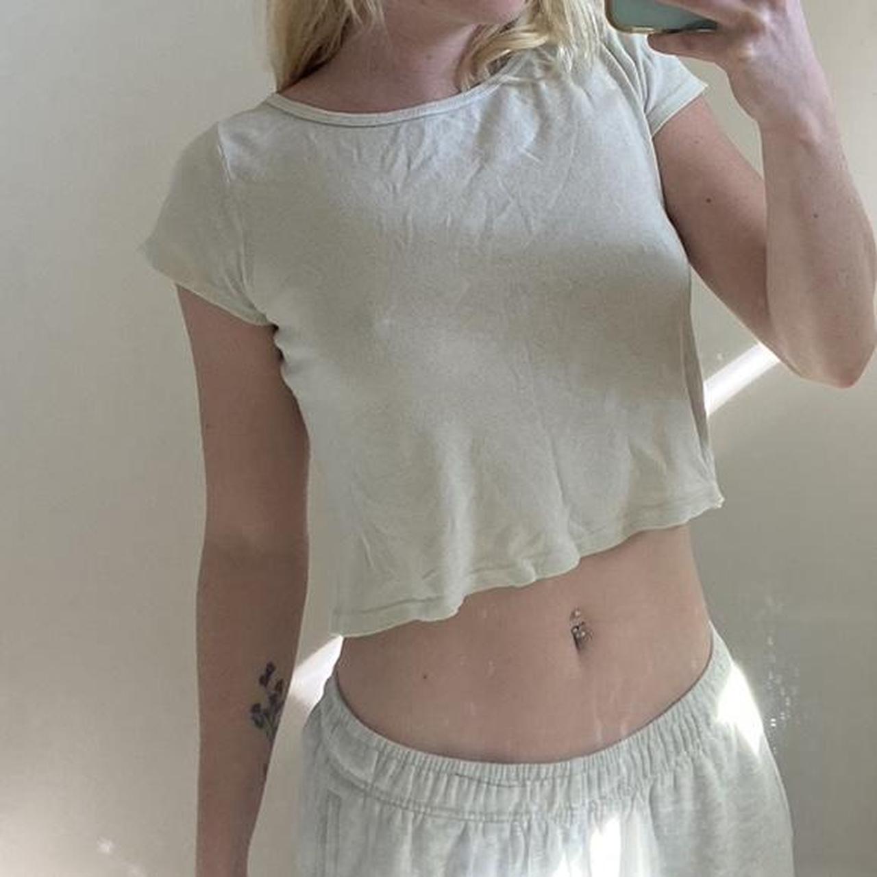 brandy basic white tee. this is an ESSENTIAL. 100%... - Depop