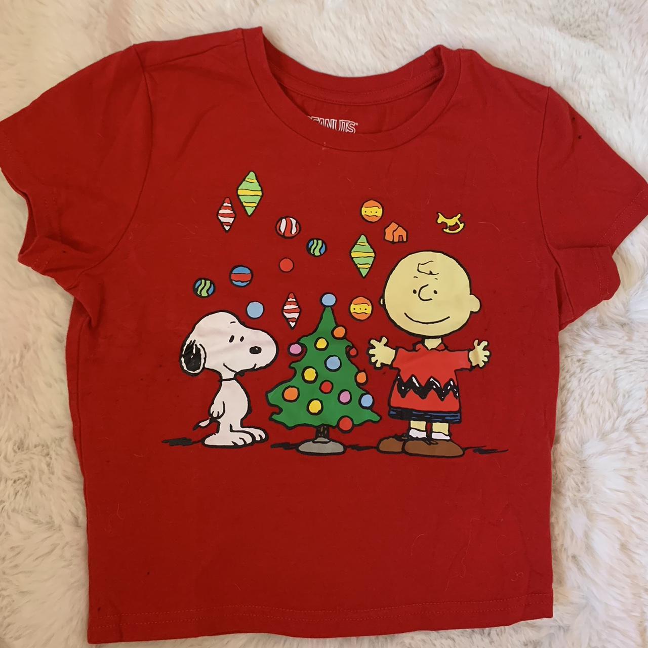 Peanuts red holiday baby tee ️🌲 Size:... - Depop