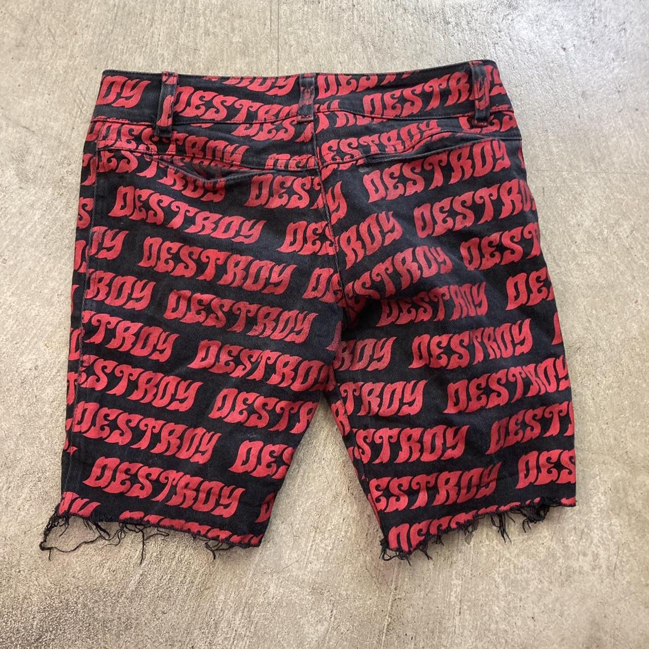 Vintage Lip Service Destroy Print Shorts Vintage... - Depop