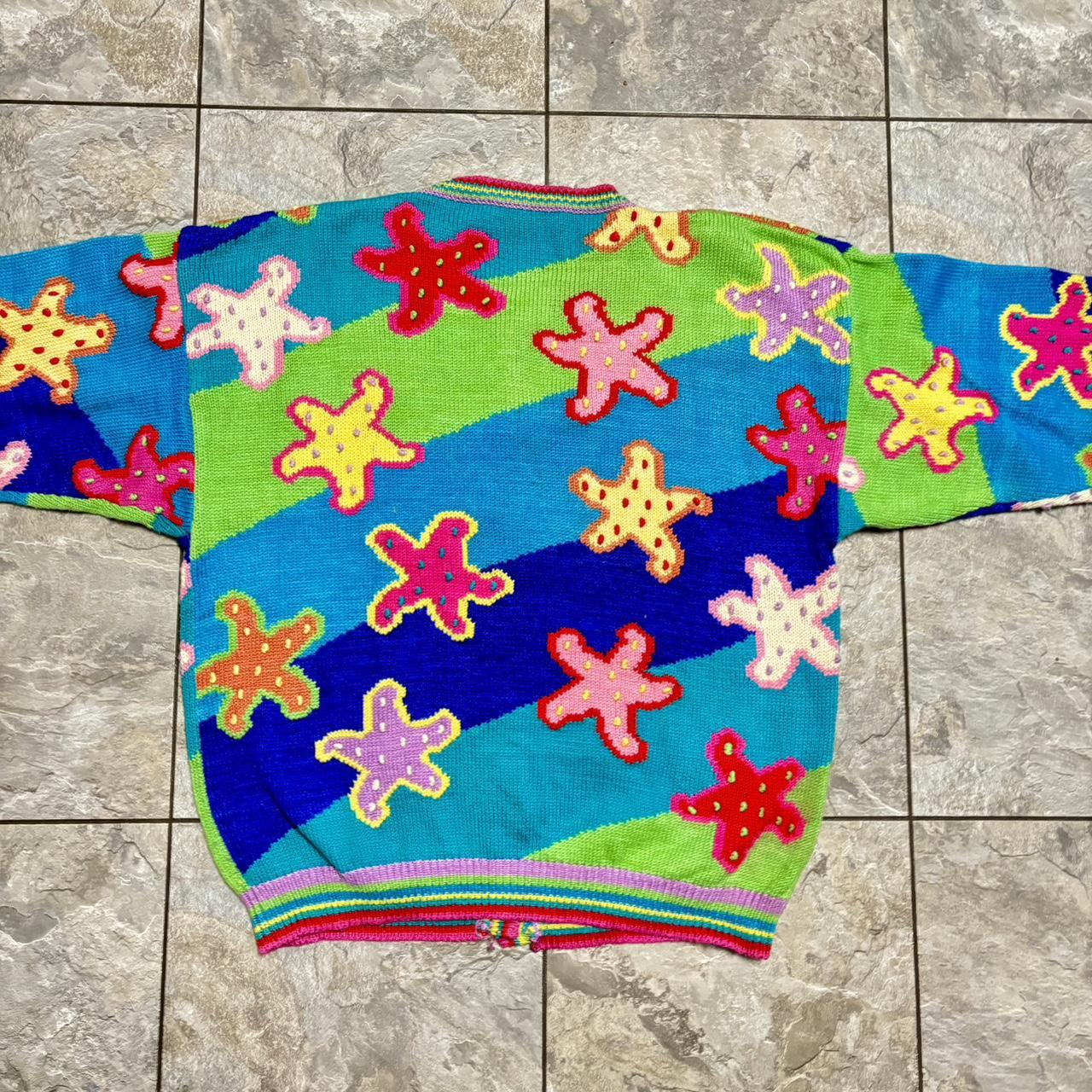Vintage Christine Foley Starfish Cardigan Size M - Depop