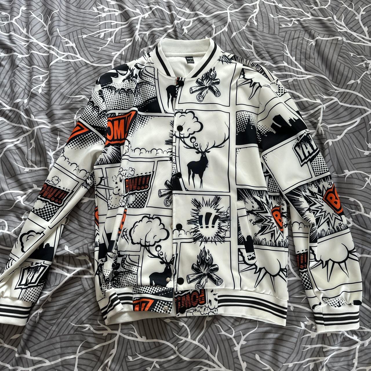 Comic Book Strip Jacket. SHEIN. Basically New.... - Depop