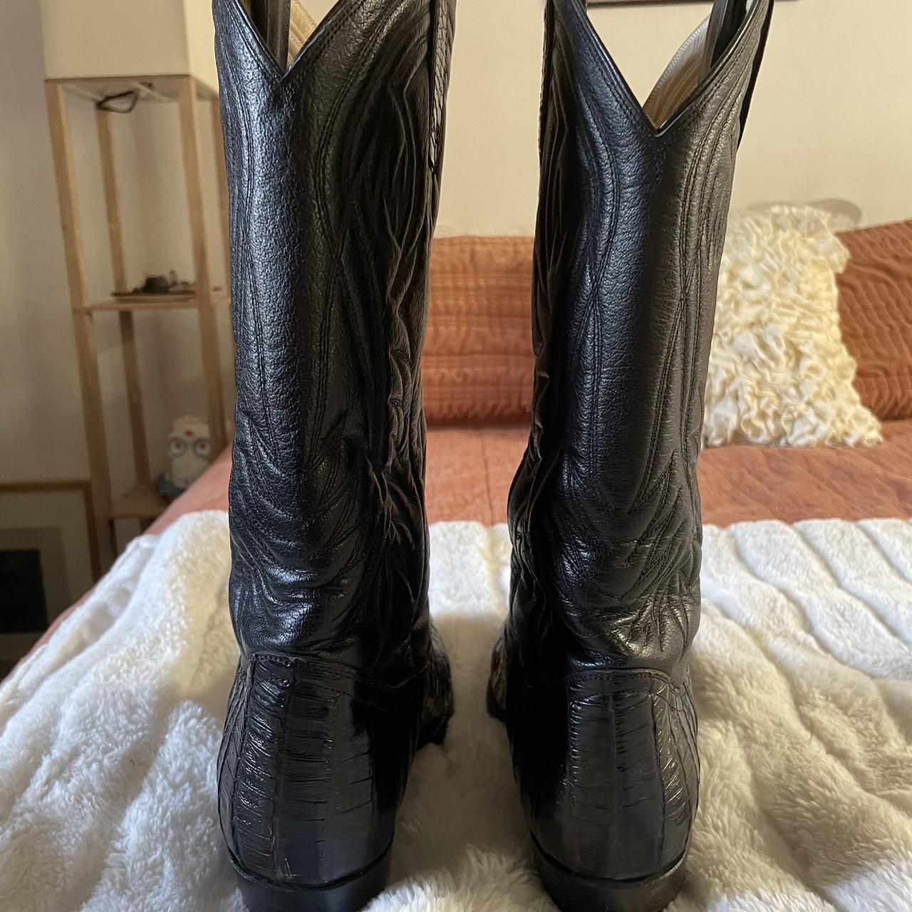 Rare Vintage 1990 Genuine Alligator Skin Boots from... - Depop