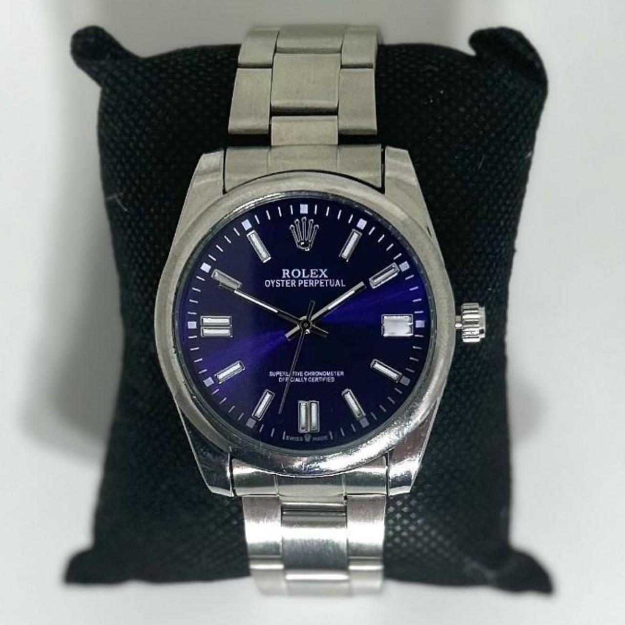 ROLEX OYSTER PERPETUAL, PURPLE CUSTOMIZED GLOW IN... - Depop