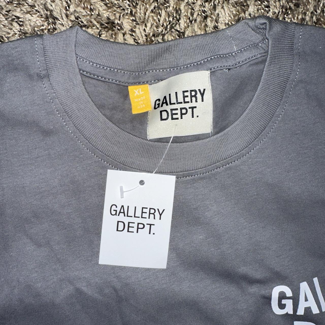 Brand New Grey and White Gallery Dept Shirt, Xl - Depop