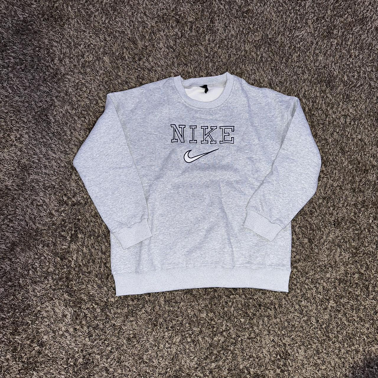 Vintage Grey Nike Crewneck Xl - Depop