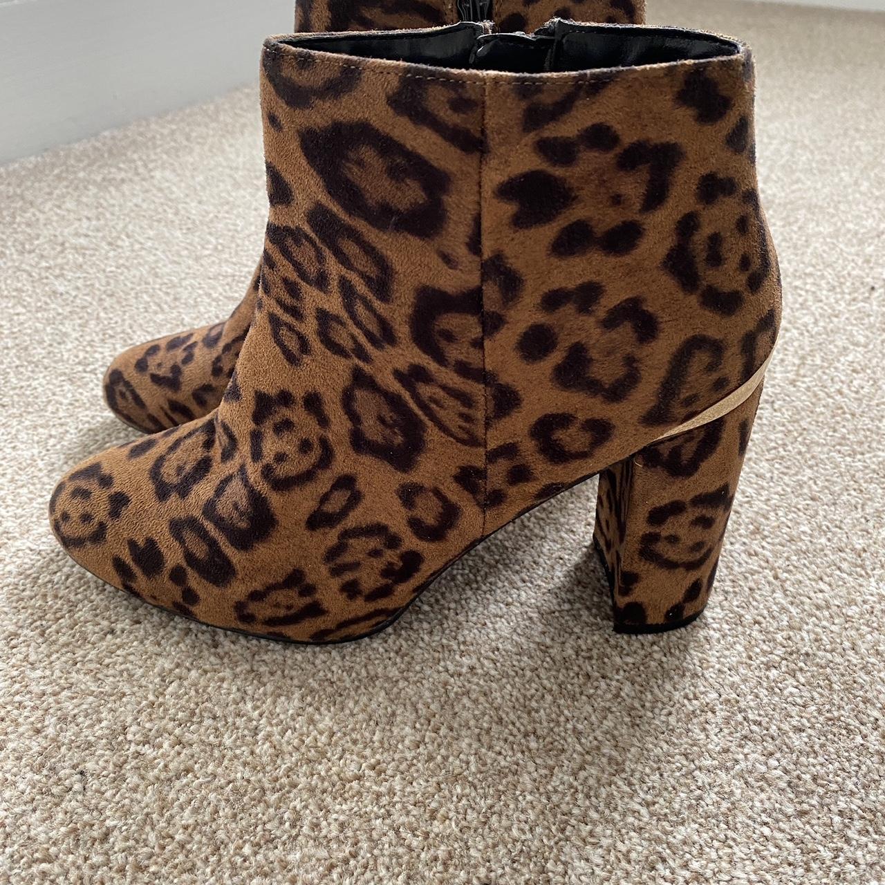 New Look leopard print ankle boots. Size 5 /... - Depop